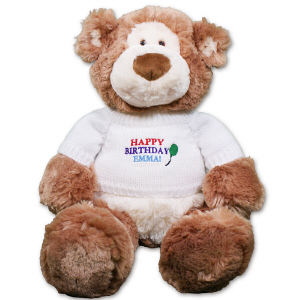 Embroidered Happy Birthday Teddy Bear - 18" | 800Bear.com