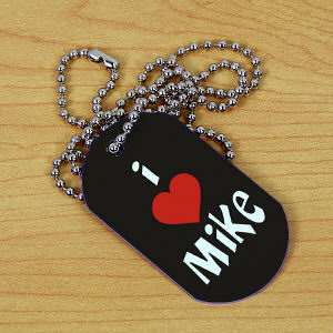 Personalized I Love You Dog Tag | 800Bear.com