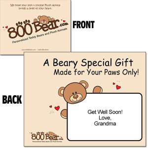 Complimentary Gift Card & Gift Wrap | 800Bear.com